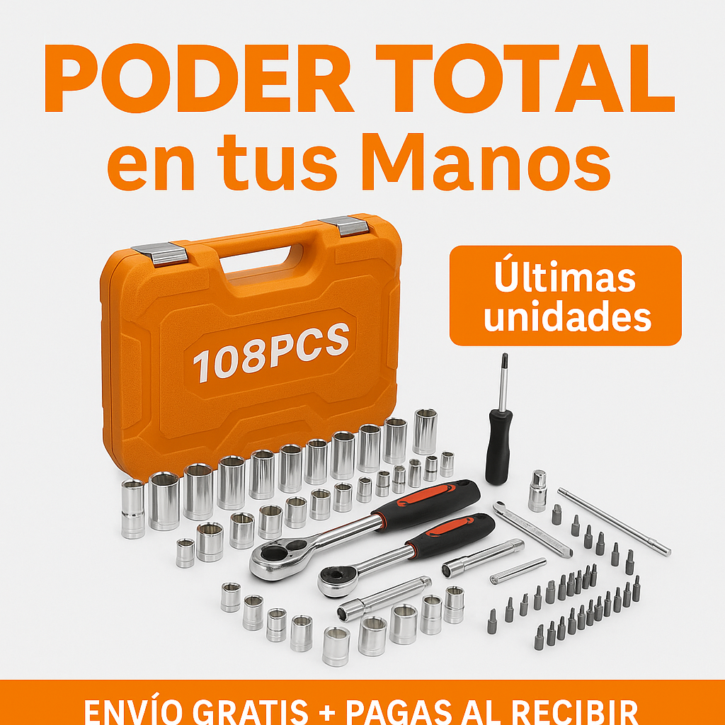 🔧 Set de Herramientas 108 Piezas – Poder Total en tus Manos – Baron Tools